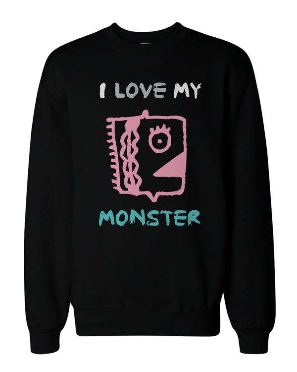 I Love My Monster Couple Sweatshirts Funny Matching Outfit for Couples ...