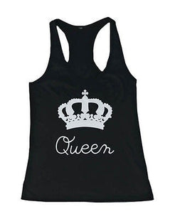 King and Queen Funny Couple Tank Tops Cute Matching Tanks for Couples ...