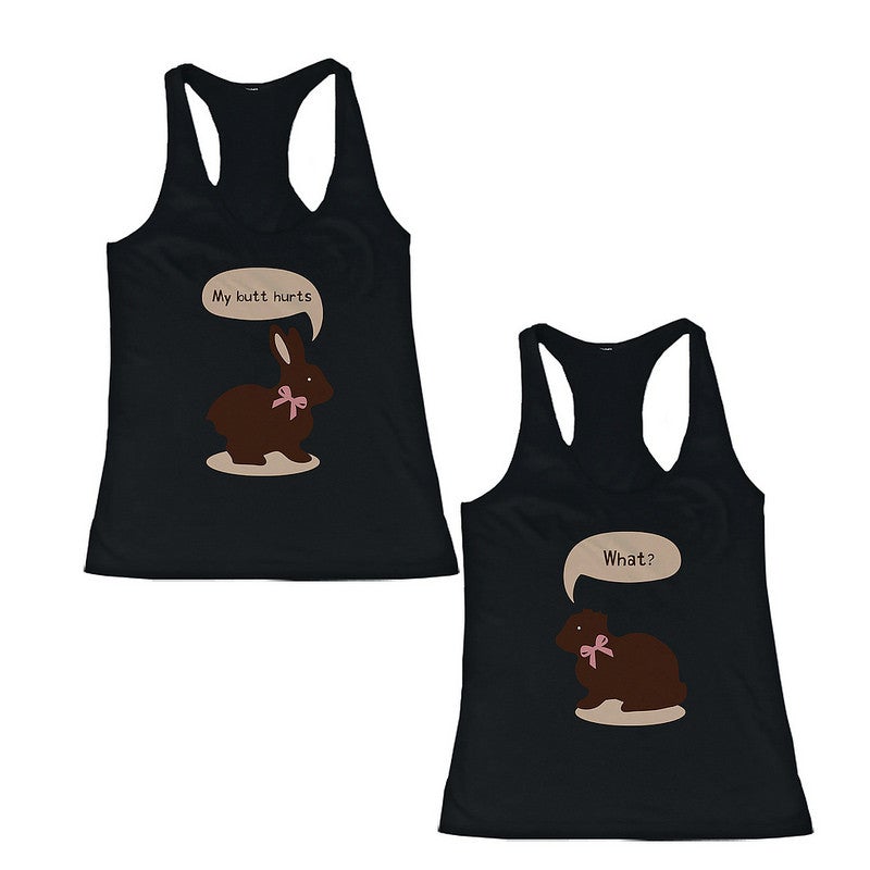 Funny Easter Joke BFF Tanks Easter Bunny Chocolate Best Friend Tank ...