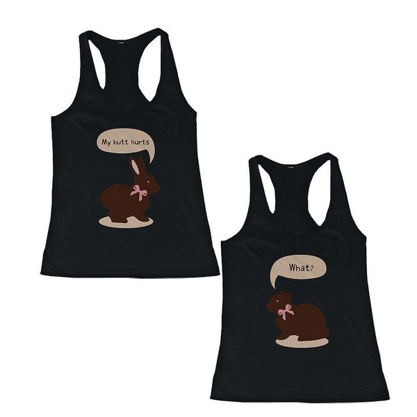 Funny Easter Joke BFF Tanks Easter Bunny Chocolate Best Friend Tank ...