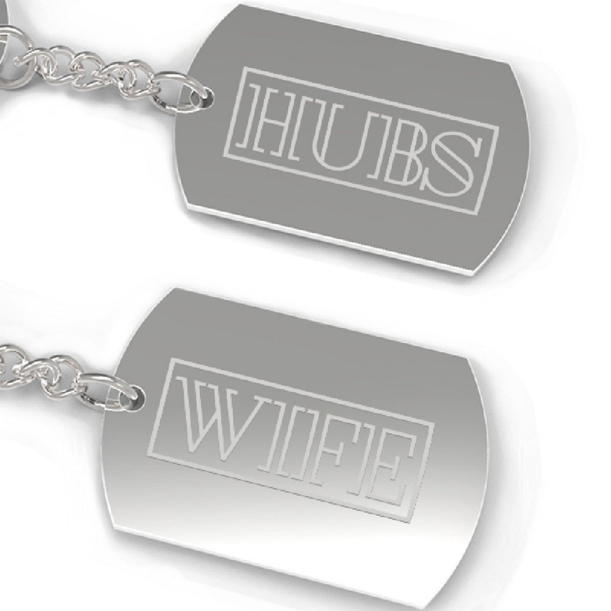 Hubs And Wife Matching Couple Silver Key Chains | 365 In Love – 365 In ...