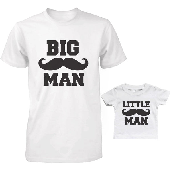 Daddy and Baby Matching T-Shirt Set - Big Man Little Man Infant White ...