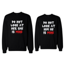 Do Not Look At Her or Him Scary Couple Sweatshirts Funny Matching ...