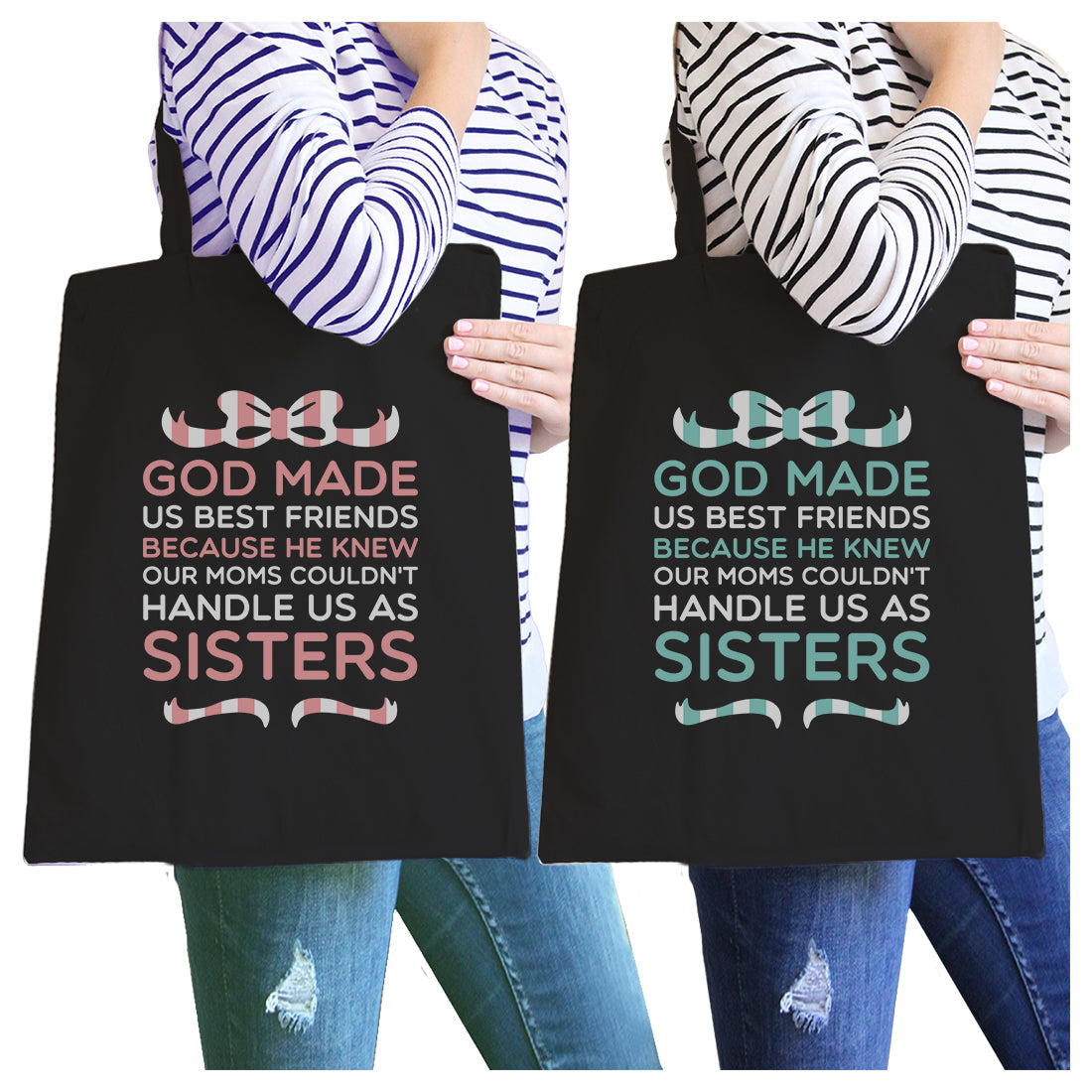 God Made Us BFF Matching Canvas Bags Unique Gifts For Siblings | 365 In ...