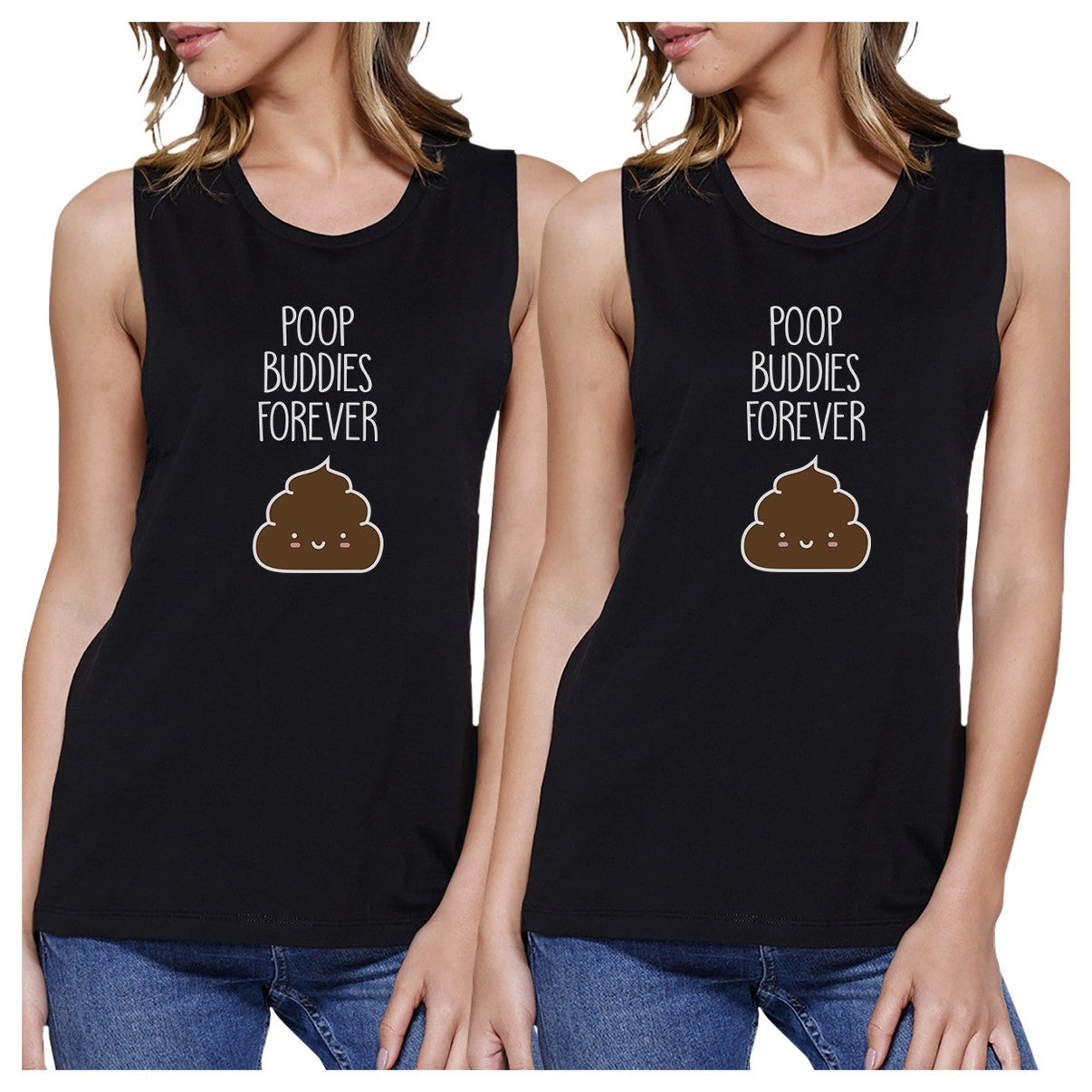 Poop Buddies BFF Matching Black Muscle Tops | 365 In Love – 365 In Love ...
